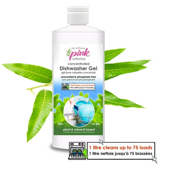 Pink Solution 1L Concentrated Dishwasher Detergent (Unscented)