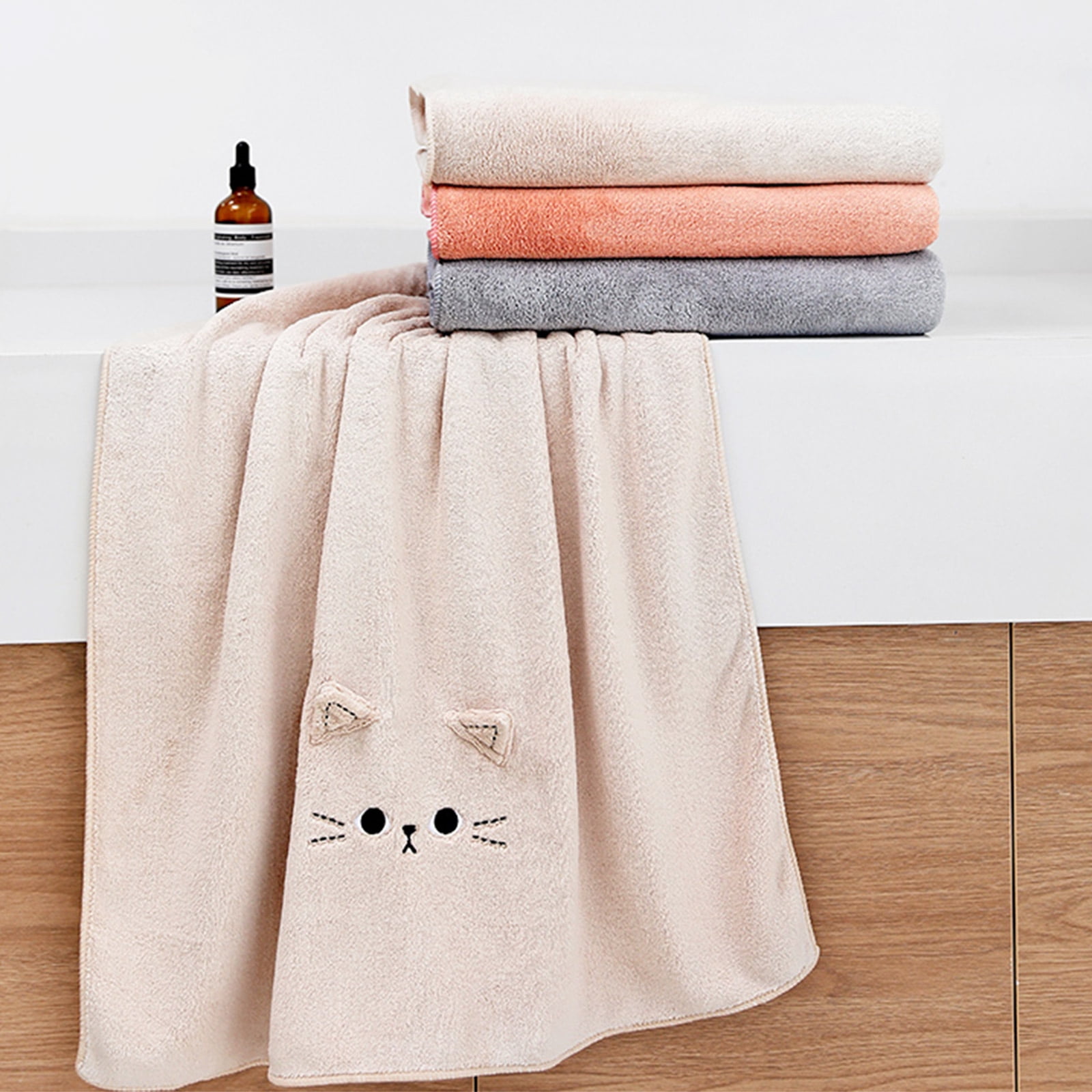 Bath Wrap Towel Coral Fleece Super Absorbent Body Wrap Shower Bath And ...