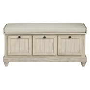 Sophie Storage Bench, Pearl White Boucle - Walmart.com