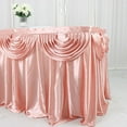 BalsaCircle 14 feet x 29" Satin Drape Banquet Table Skirt Dusty Rose ...