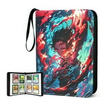 Demon Slayer Card Zipper Binder,9 Pocket with 50 Removable Sleeves up ...