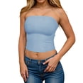 COMVALUE Women's Shapewear Tube Tops Strapless Ruched Built-in Shelf ...
