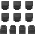 10-Pack Tubing End Caps, 0.6 x Inch Plastic Square Hole Plugs Inserts ...