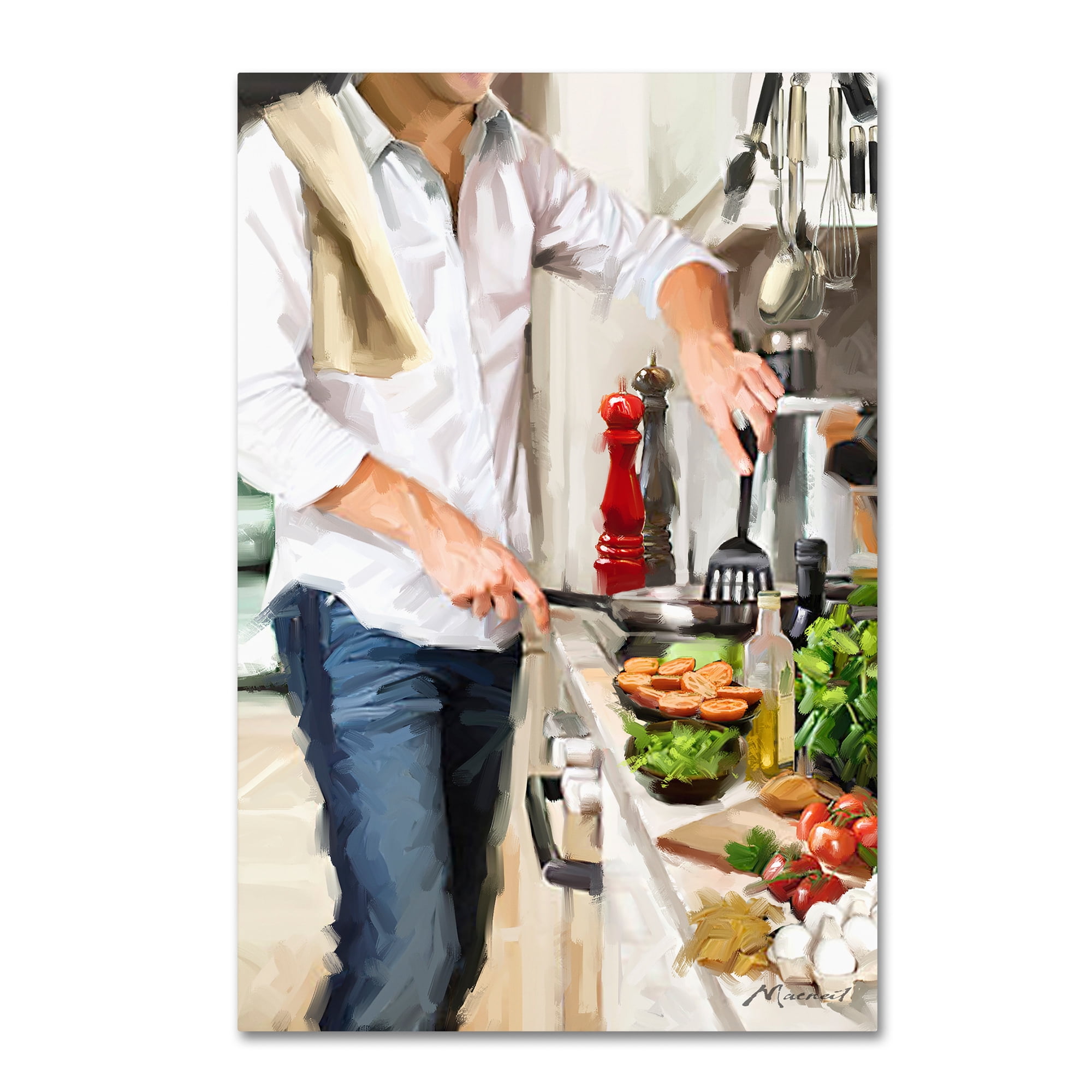 Trademark Fine Art 'Cooking' Canvas Art by The Macneil Studio - Walmart.com