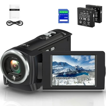 Portable Vlog Video Camera Camcorder with Microphone for YouTube, FHD ...