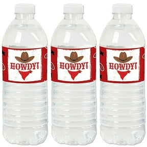 Big Dot of Happiness Rodeo Cowgirl - Pink Western Party Water Bottle ...