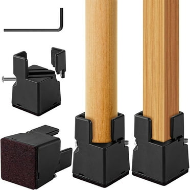 Ezprotekt 4Pack Adjustable Furniture Risers Screw Clamp,Bed Risers ...