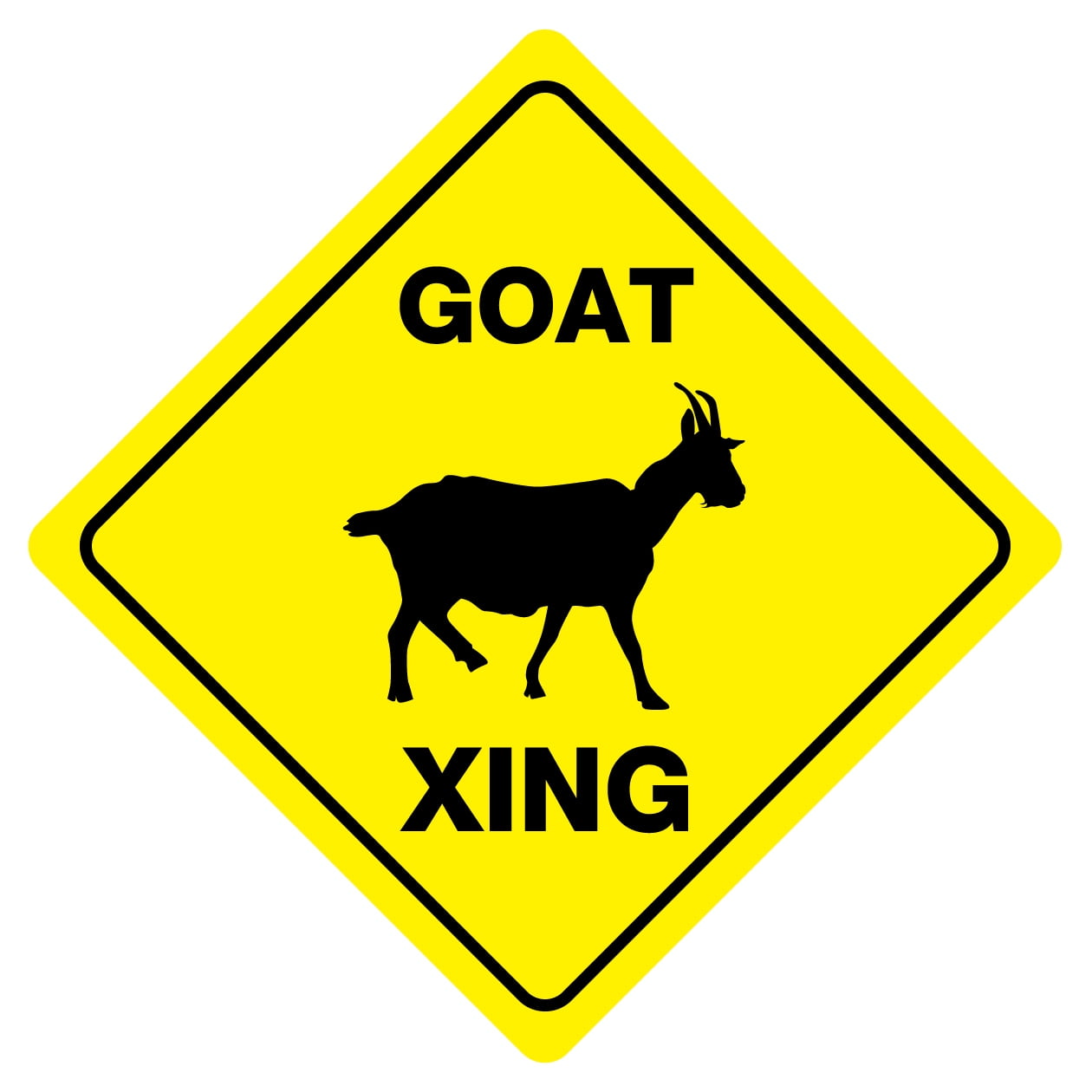 GOAT XING Funny Novelty Crossing Sign - Walmart.com
