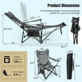 Aimee Lii Camping Lounge Chair with Detachable Footrest Adjustable ...