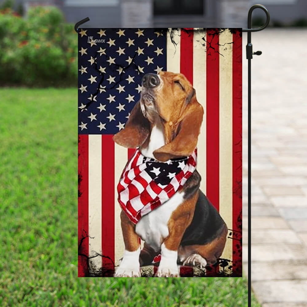 Flagwix US Flag Beagle Happy 4th Of July. American US Flag Polyester ...