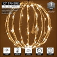 Wintergreen Lighting 12" LED White Sphere Light Indoor-Outdoor ...