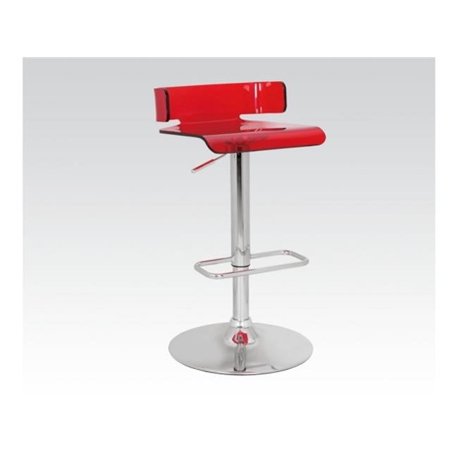 Acme Furniture 96262 Swivel Adjustable Stool - Red - Walmart.com