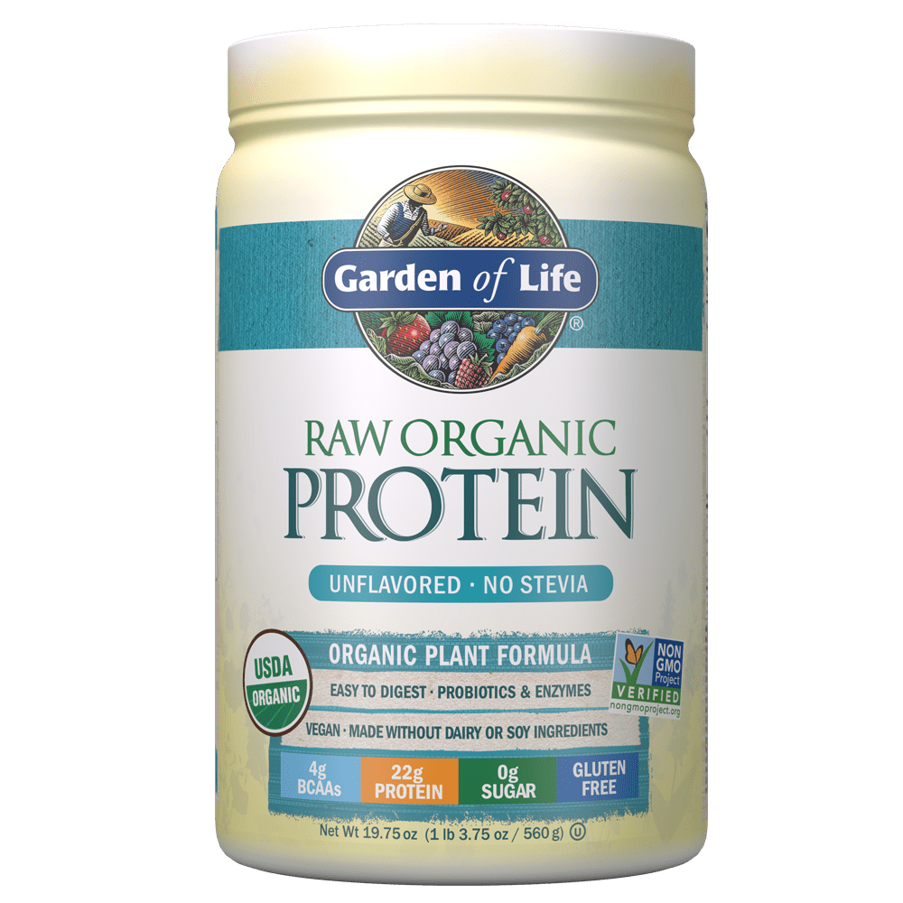 Garden of Life Raw Organic Protein Powder, Unflavored, 22g Protein, 1 ...