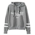 ILLIT merch Super Real Me hooded drawstring pocketless sweatshirt men ...