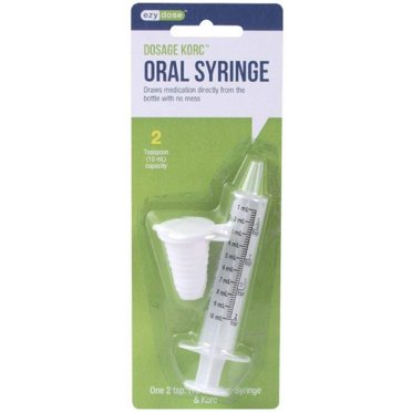 Equate Plastic Medical Dosing Oral Syringe, 4 Tsp Capacity-2 Pieces ...