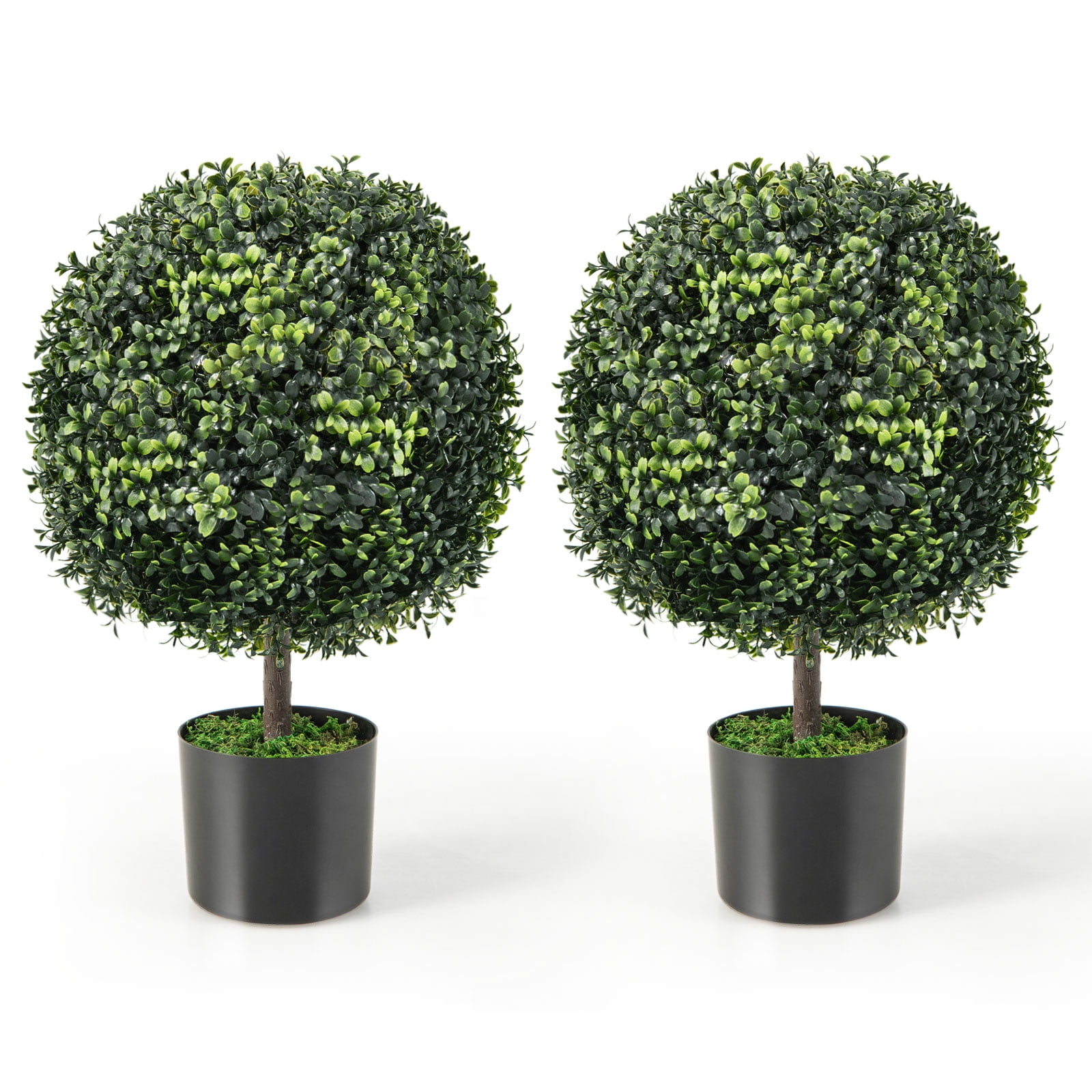 Click here for Costway 2pc 22 Artificial Boxwood Topiary Ball Tre... prices