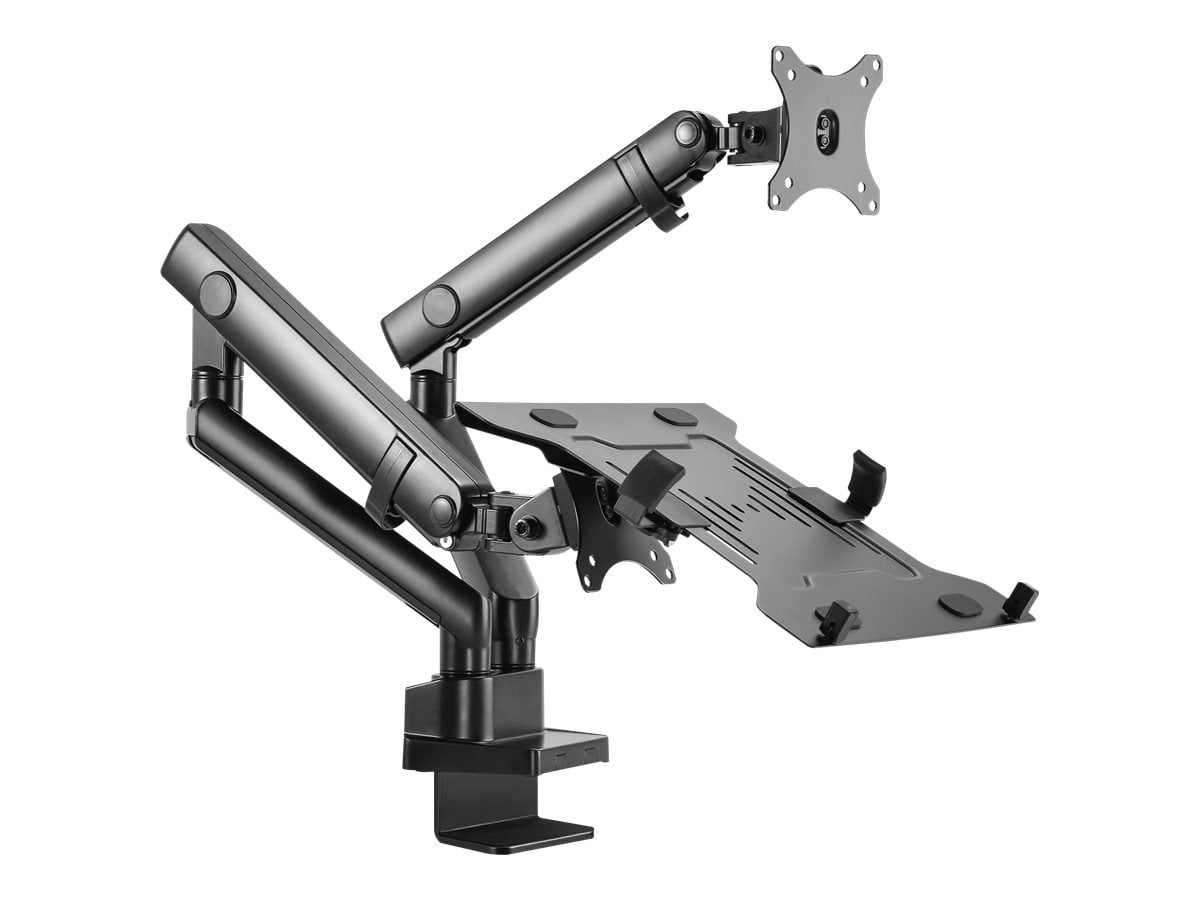 SIIG Aluminum Mechanical Spring Slim Monitor Arm with Laptop Holder ...