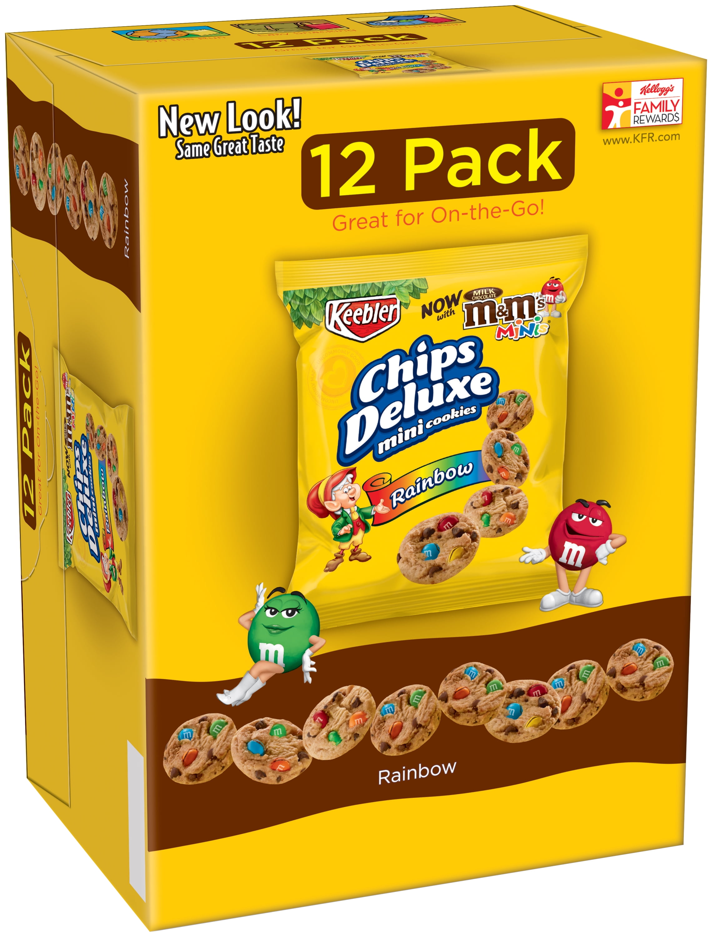 Keebler Chips Deluxe Rainbow Mini Cookies with M&M's Minis 12 0z 12 ct ...