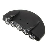 Bright 5 LED Clip on Hat Head Cap Light headlamp Flashlight - Walmart.com