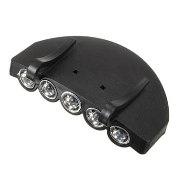 Bright 5 LED Clip on Hat Head Cap Light headlamp Flashlight - Walmart.com