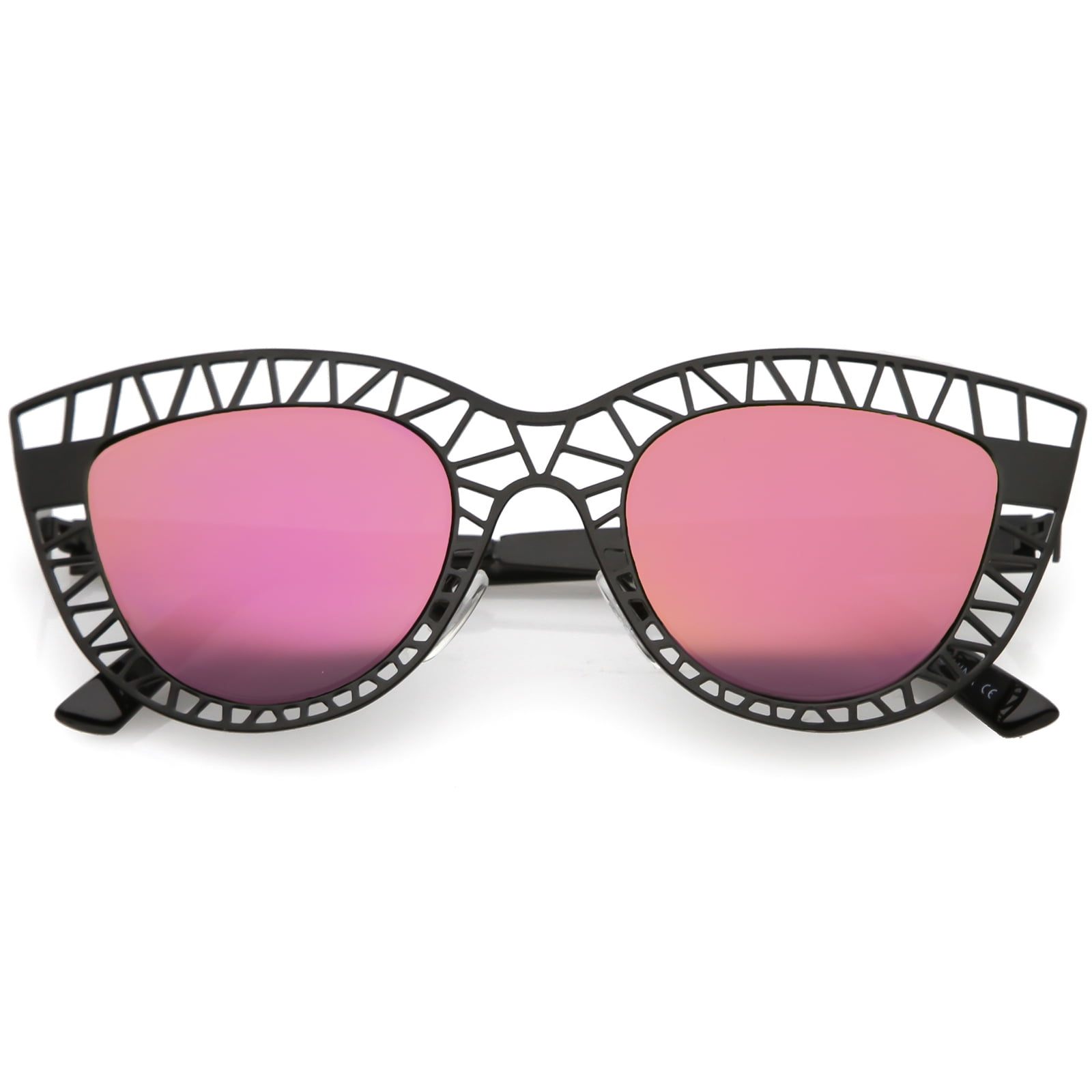 sunglassLA Unisex Unique Laser Cut Out Cat Eye Sunglasses With Color ...