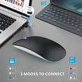 TENMOS Bluetooth Mouse, USB C Rechargeable Wireless Mouse, Triple Mode ...