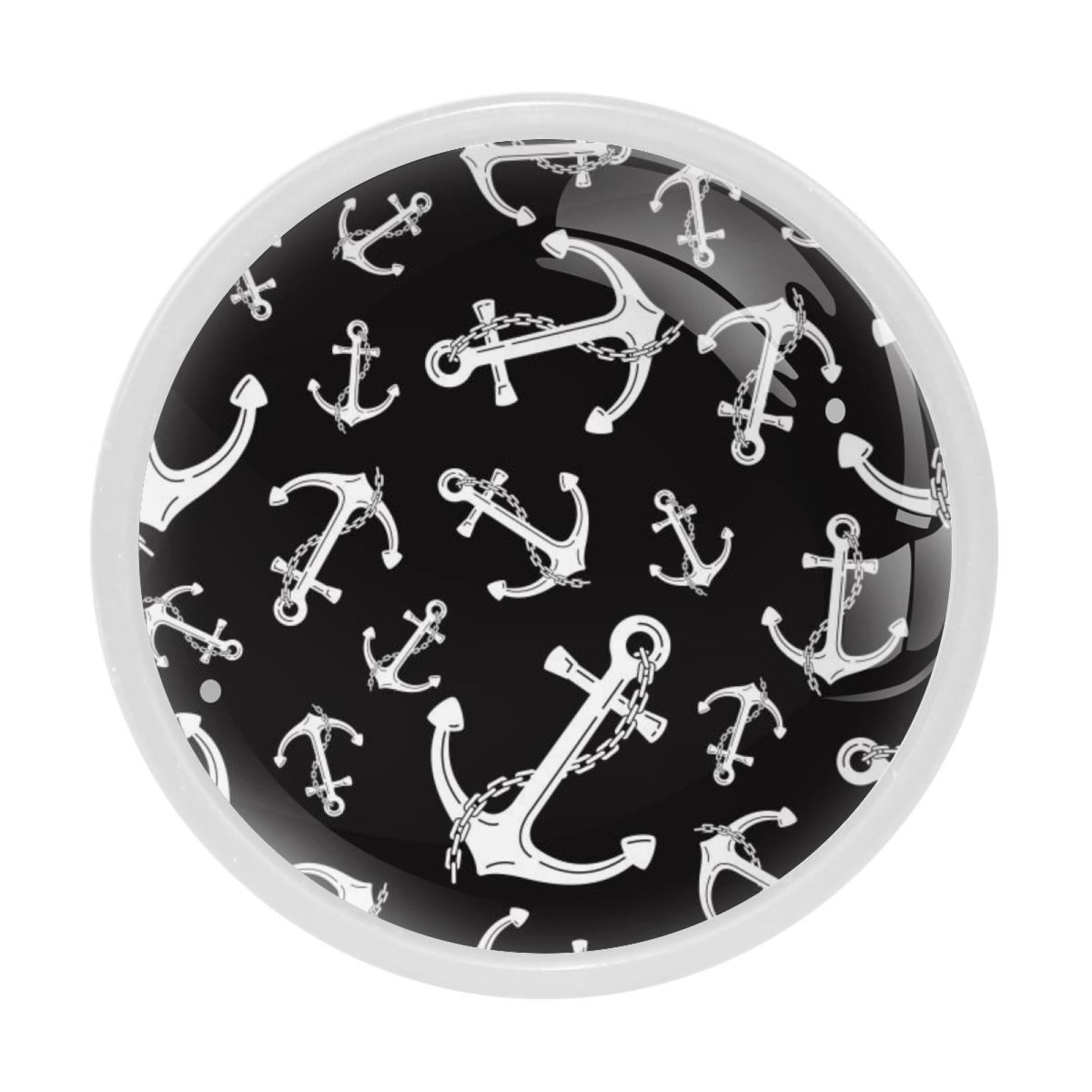 4 Pcs Anchor Knobs for Kitchen Cabinet Cupboard Dresser Bookcase Drawer ...