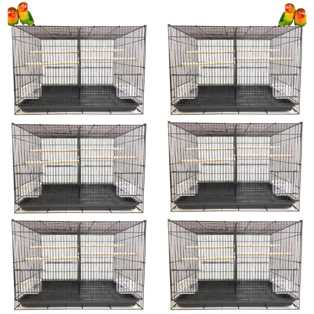 Six of Breeder Bird Flight Center Divider Cages Side Nesting Doors For ...