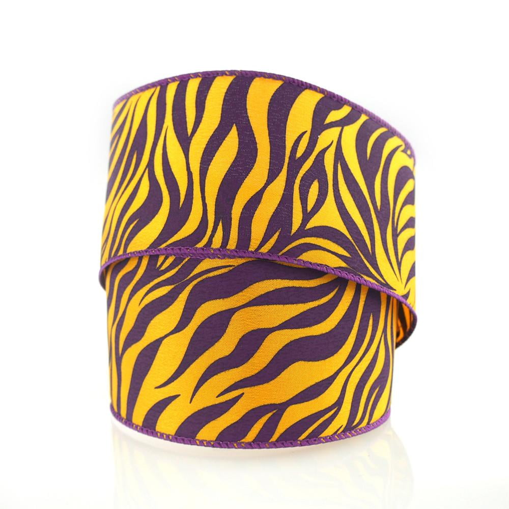 Zebra Print Polyester Wired Ribbon, 2-1/2-Inch, 10 Yards - Walmart.com