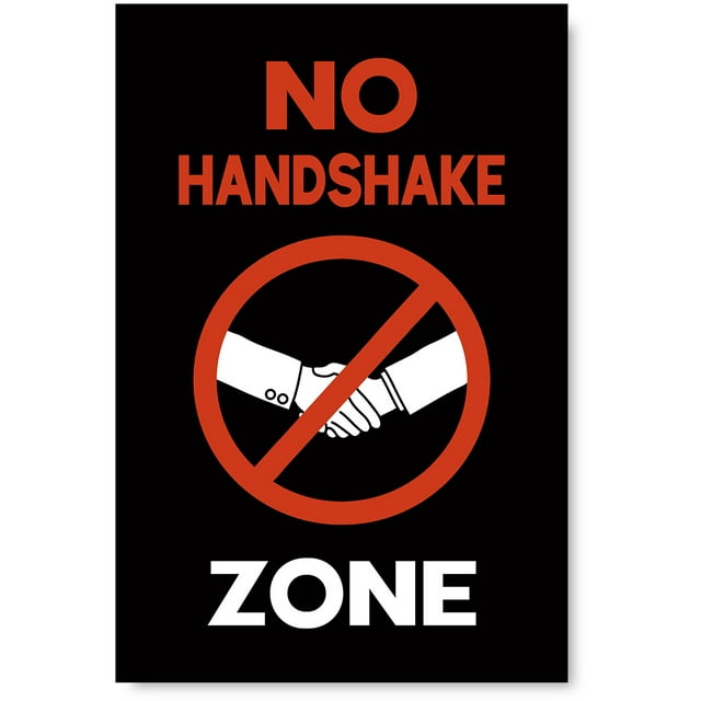 Awkward Styles No Handshake Poster Warehouse Safety Signs Wall Art No ...