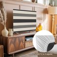 Black Horizontal Stripes TV Cover for 75 Inch Screen,Stretch Fabric ...