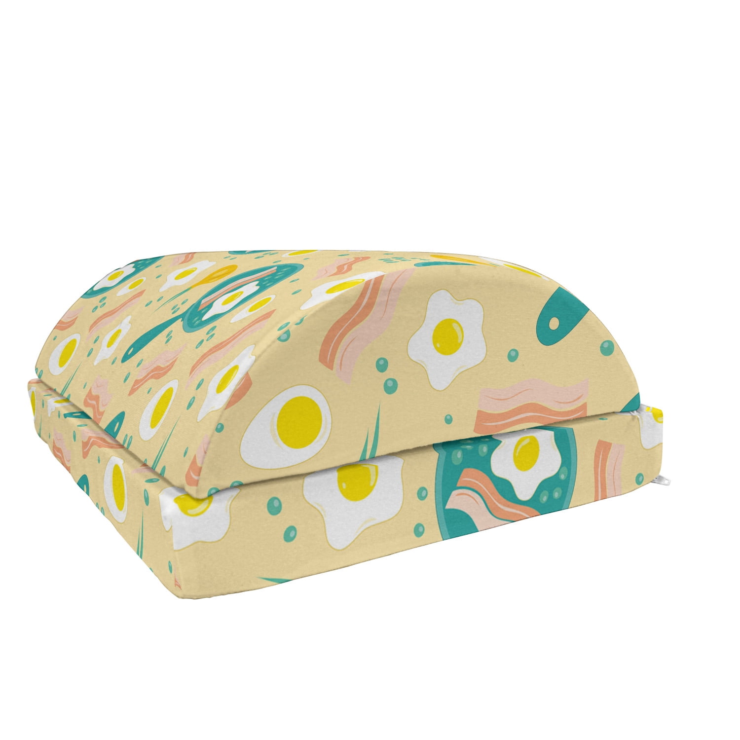 Bacon Foot Rest, Breakfast Concept with Bacon and Egg Yolk at Pan with ...