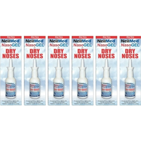 6 Pack - NeilMed NasoGEL For Dry Noses, Drip Free Gel Spray 1 fl oz ...