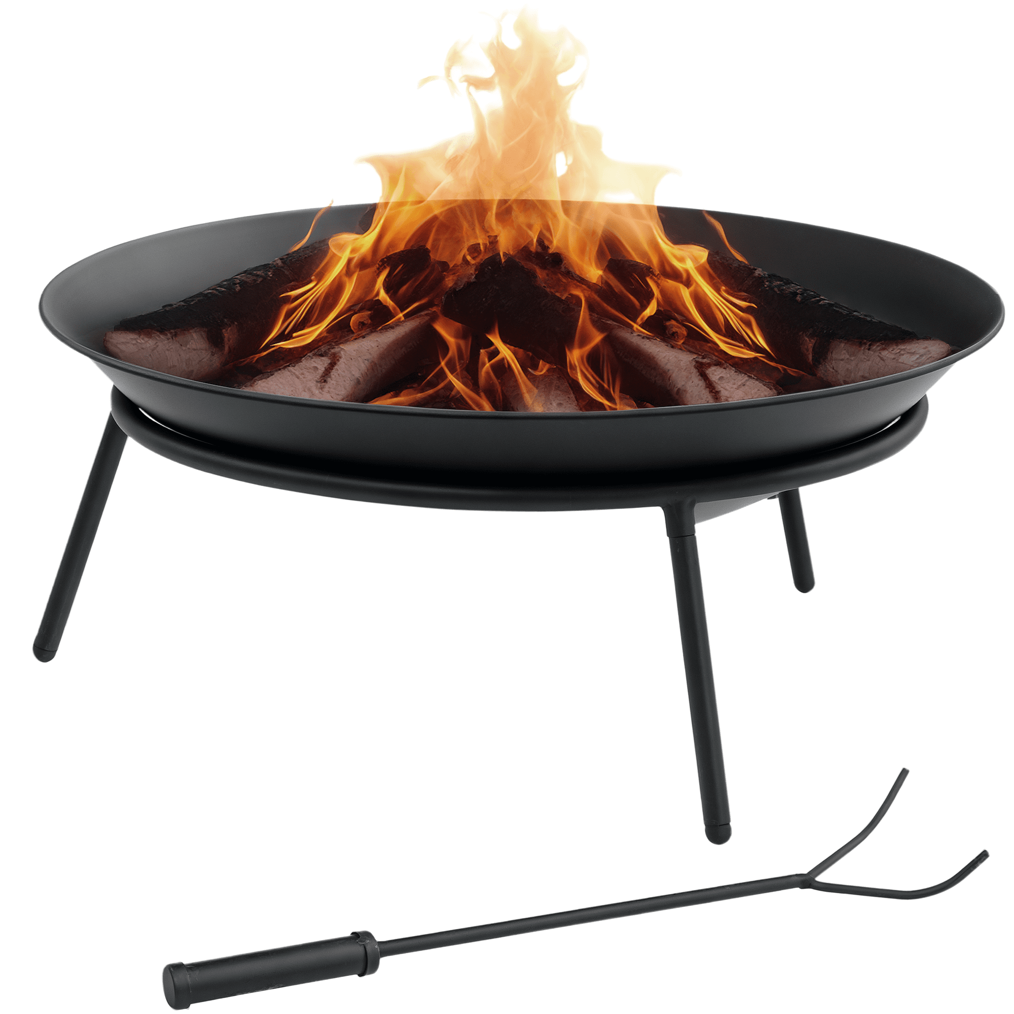 Click here for Outsunny Fire Pit  Portable Firepit With Poker  Bl... prices