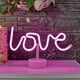 EZ-Illuminations Indoor Battery Operated Pink LED Neon-Style Love Light ...