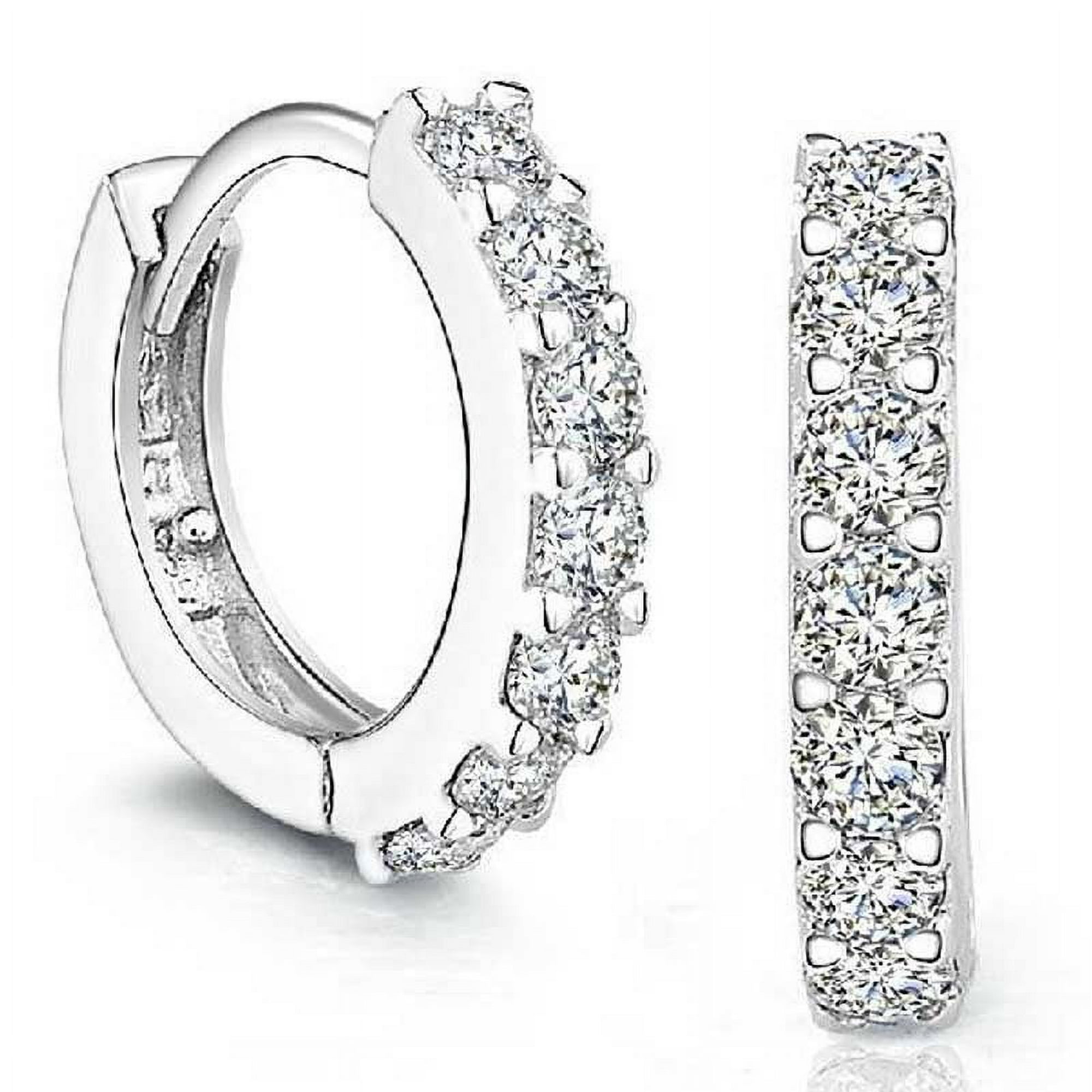 Click here for Topllc Earrings Sterling Rhinestones Hoop Diamond... prices