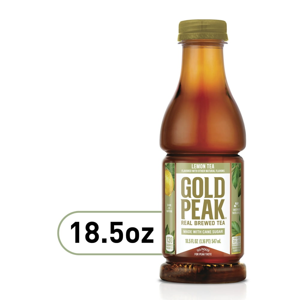 Gold Peak Lemon Sweetened Iced Tea Drink, 18.5 fl oz - Walmart.com ...