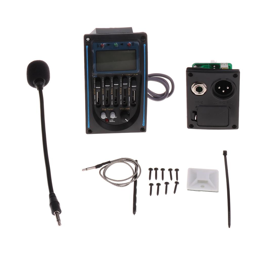 5 Band Equalizer EQ Pickup For Acoustic Guitar Parts With Microphone ...