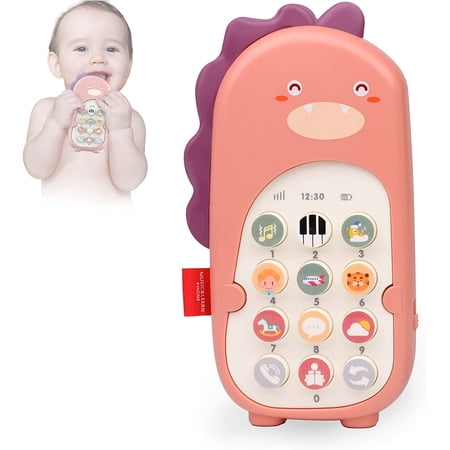 Toys Baby Dinosaur Cell Phone Toy with Teething Glue, Music&Story ...