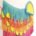 Assorted Color Metallic Fringe Tassel Banner, Reusable Hanging Backdrop ...