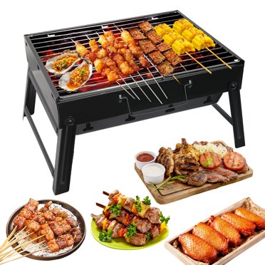MASTER COOK Portable Foldable Charcoal Grill Tabletop BBQ for Camping ...