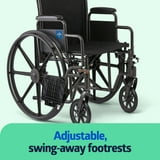 Medline Wheelchair with Swing-Back Desk Arms, Swing-Away Footrests, 16 ...