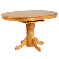 Extendable Oval Dining Table - 66" Pub Table with Butterfly Leaf ...