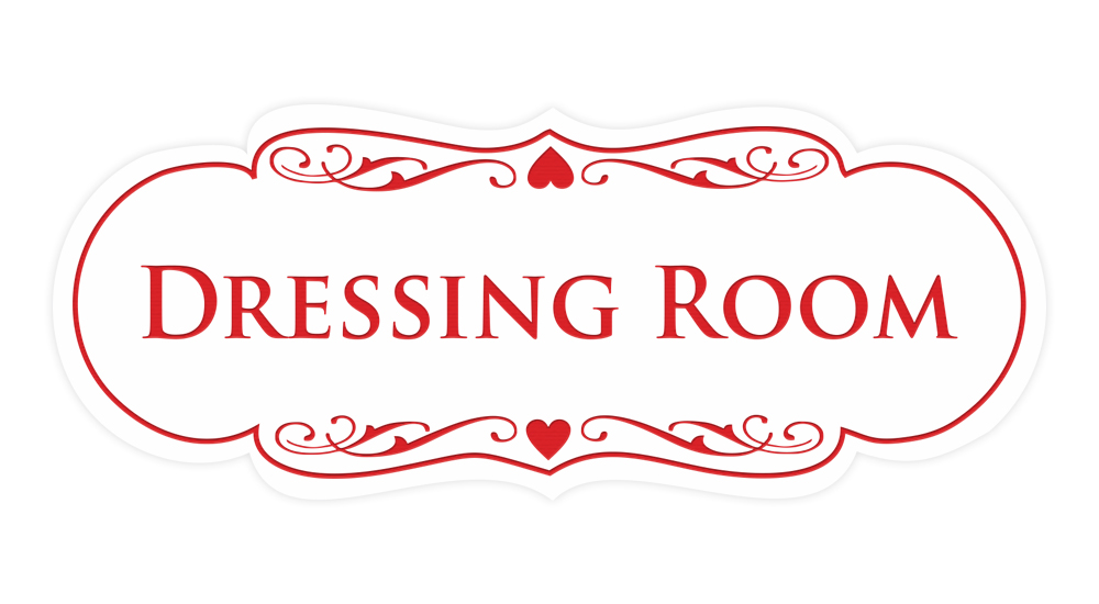 Signs ByLITA Designer Dressing Room Sign (White/Red) - Large - Walmart.com