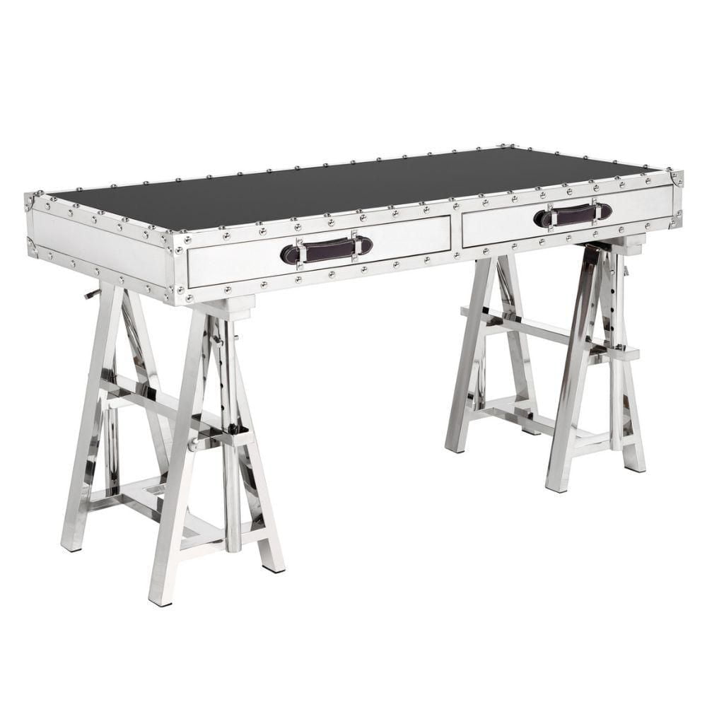 Click here for Take Me Home Furniture Stainless And Black Glass H... prices