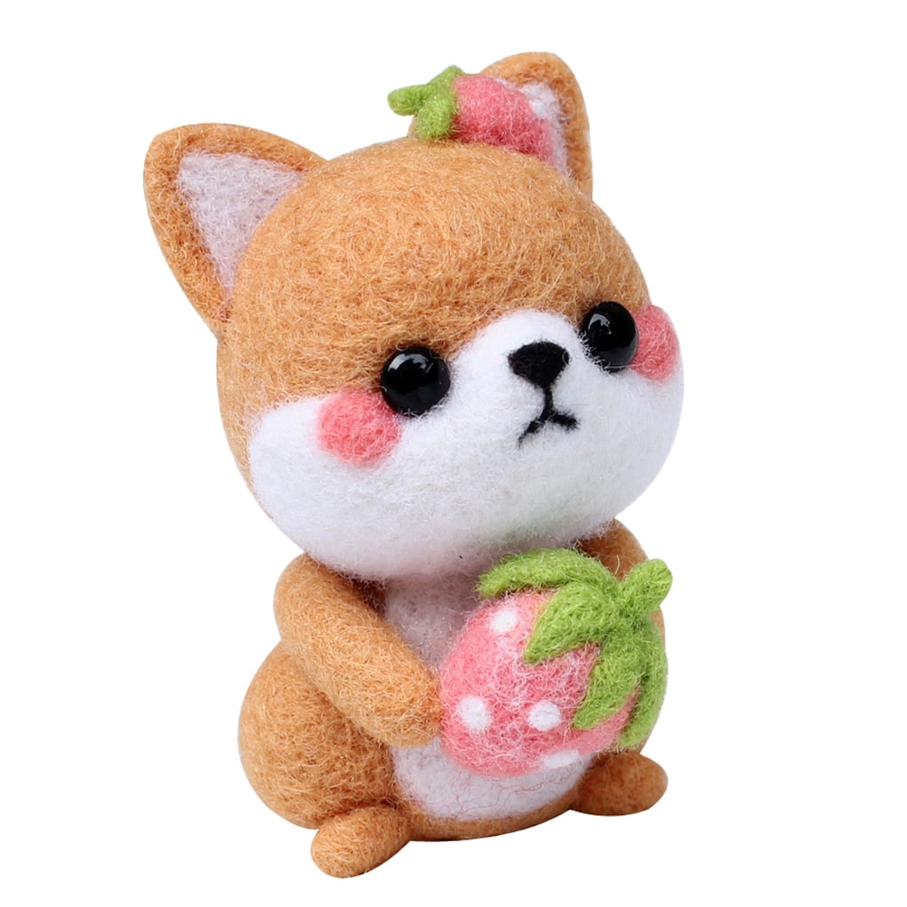 Tssuoun Handmade Pets Toy Doll Wool Felt Needle Poked Kitting DIY Cute ...