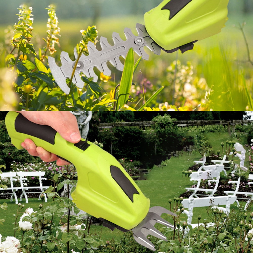 2 in 1 Cordless Electric Hedge Trimmer Handheld Branch Cutter 3.6V ...