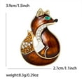 Adorable Cartoon Foxes Jewelry Drip Oil Brooch With Crystal Detail ...