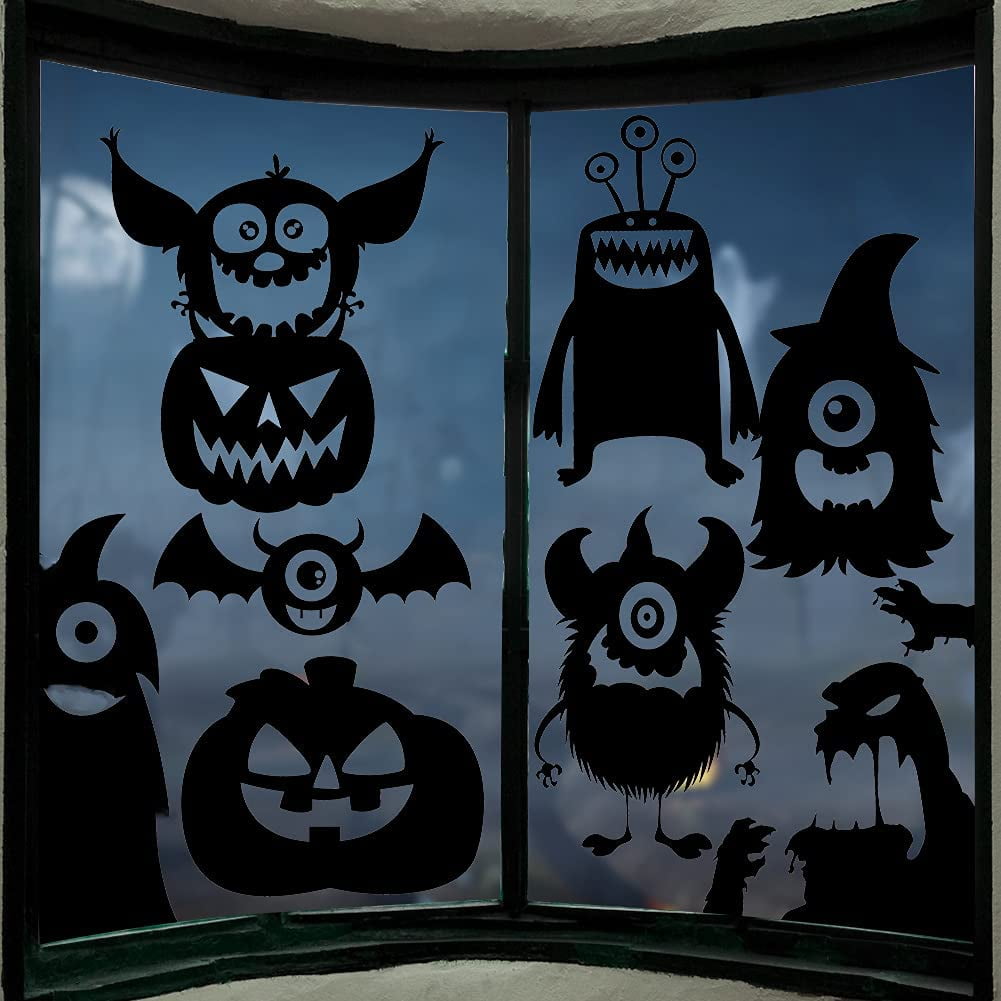 Halloween Window Silhouettes Monster