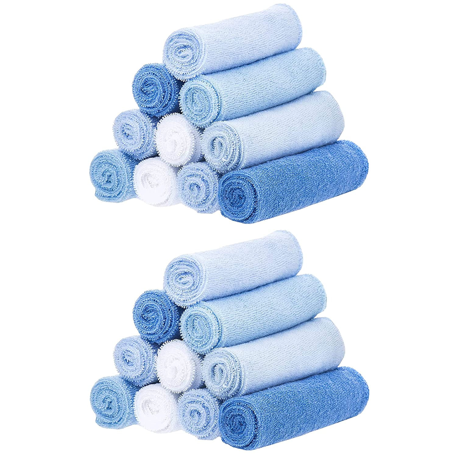 Spasilk 20 Terry Washcloth Wipes Set for Newborns and Infant Boys and ...